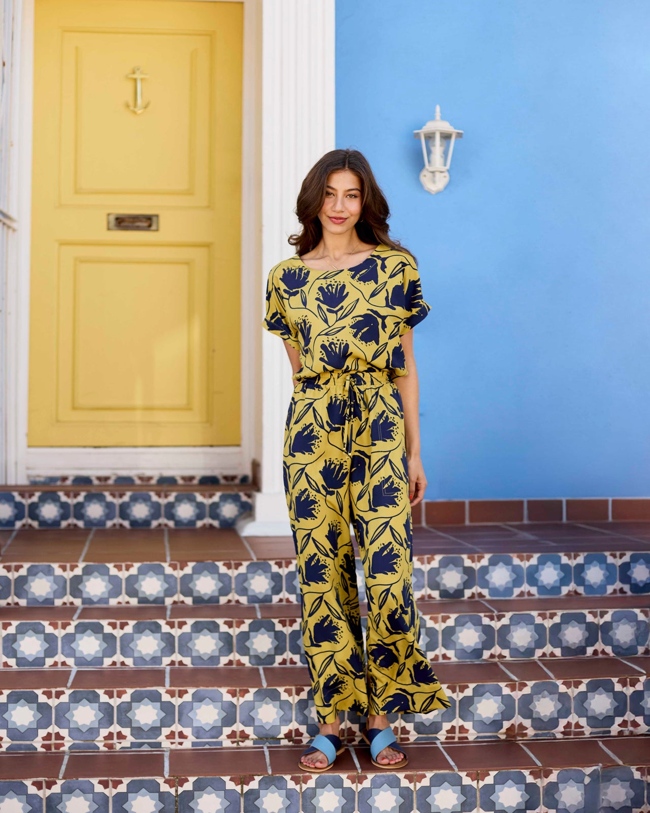 Fancy Pants - Chartreuse Floral – Good Clothing